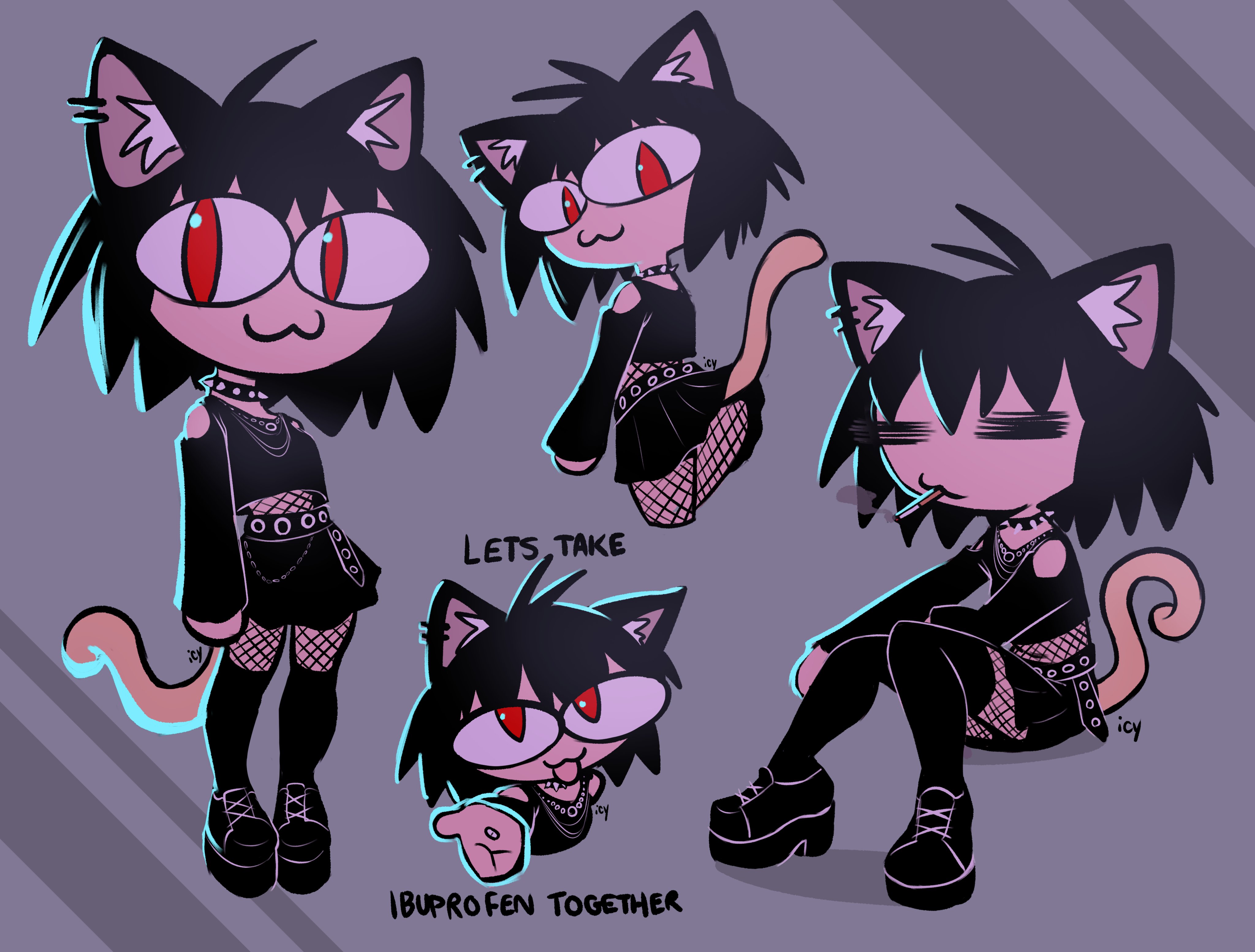 Neco Arc v3 - Goth Girl (from MissIcyArt) Minecraft Skin