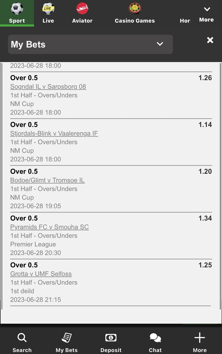 ƬΉΣ BΣΛЯDΣD GΣПƬ on Twitter: "I just placed a 17 leg Over 0.5 FH bet with Betway. First of the ...