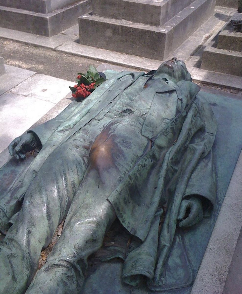 French journalist Victor Noir's grave features a sculpture with a ...