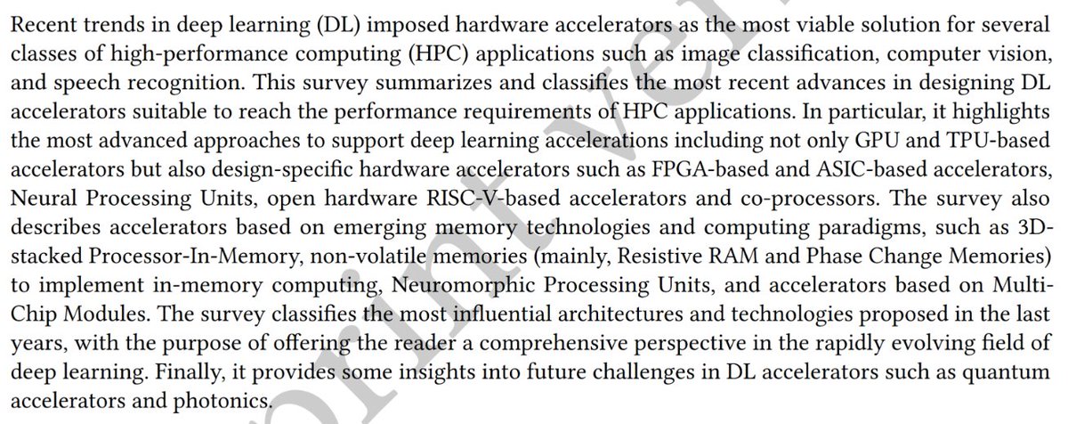 PULP Platform on Twitter: "The preprint of "A Survey on Deep Learning Hardware Accelerators for ...