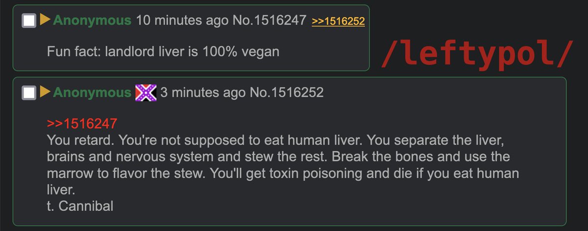 /leftypol/ on Twitter: "Anon gives an instructional tutorial on how to properly eat human liver"