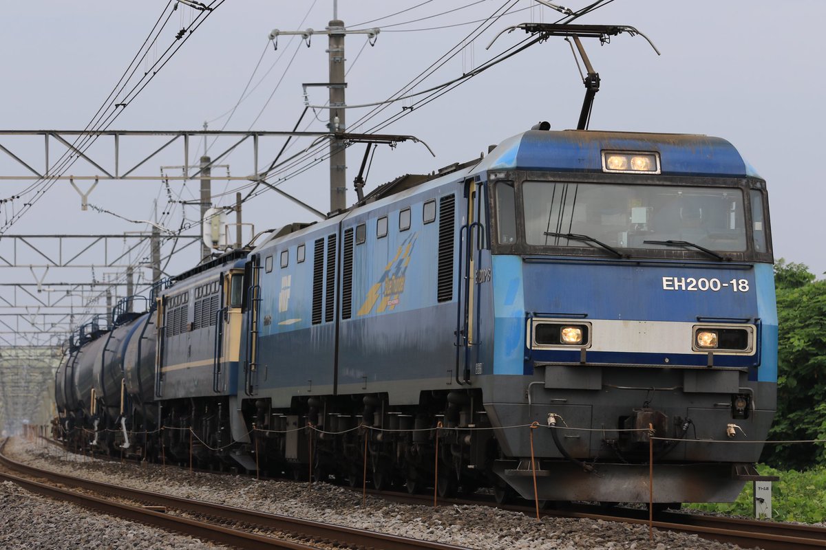 鉄道写真総合技術研究所 on Twitter: "8876ﾚ EF65-2066+コキ 臨8764ﾚ EH200-18+ ムドEF65-2083+タキ+コキ1両? 4067ﾚ EF210 ...