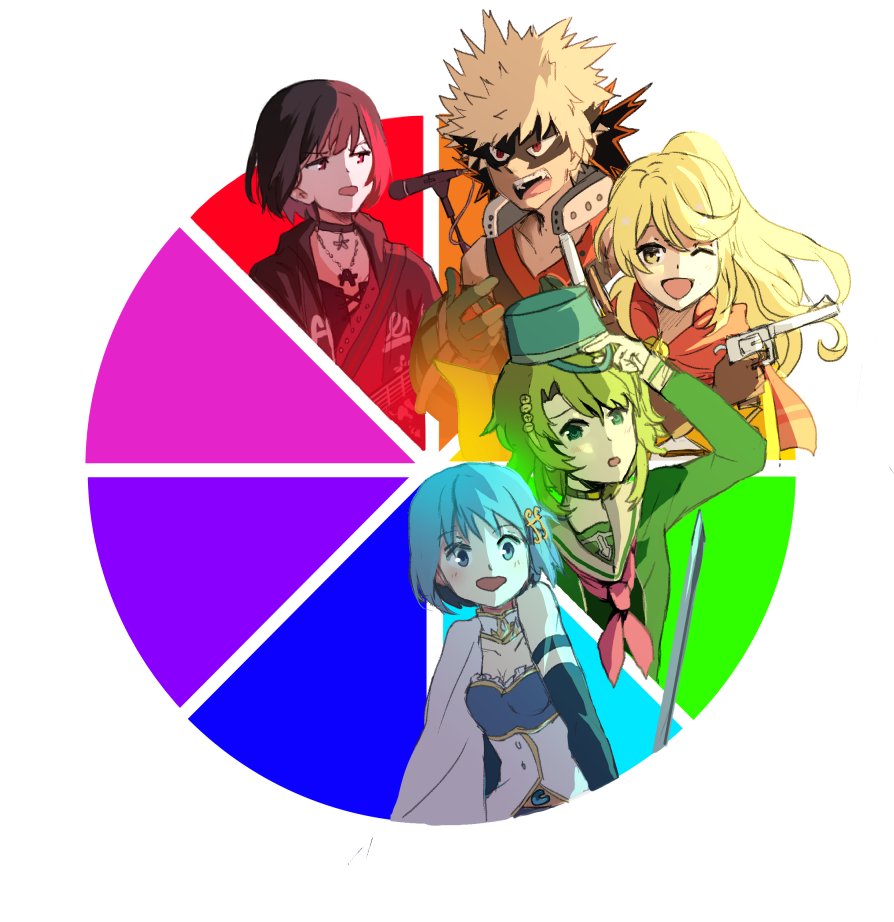 Brochan | Commissions open! on Twitter: "Seyiku lost it. Cyan character was Sayaka! Next color ...