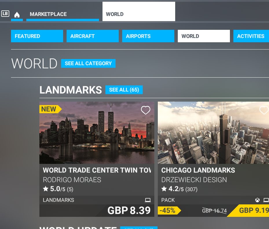 Libby :3 on Twitter: "you can buy the world trade centres as dlc in Microsoft flight simulator"