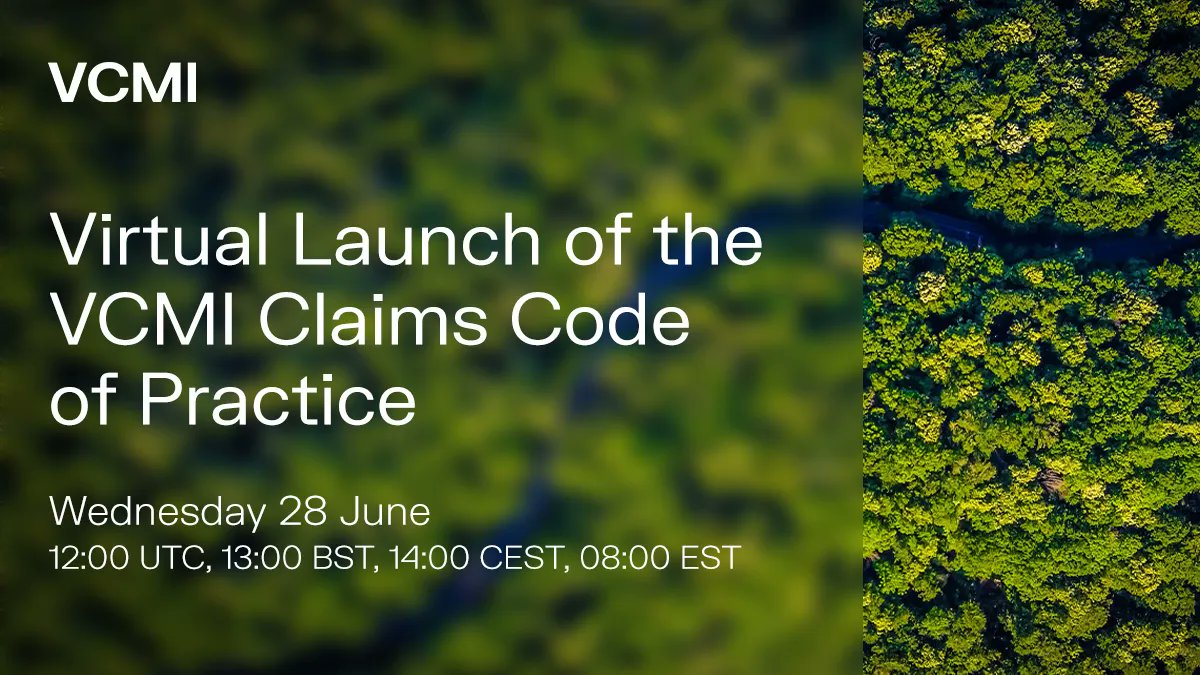 VCMI on Twitter: "VCMI’s Claims Code of Practice, launched today, is an essential step towards ...
