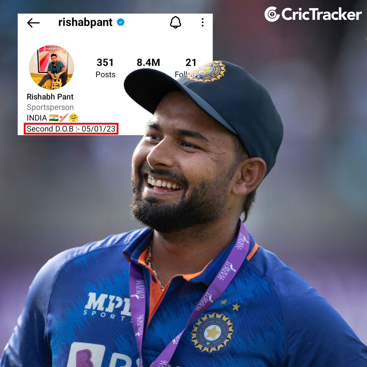 CricTracker on Twitter: "Rishabh Pant's new bio on Instagram