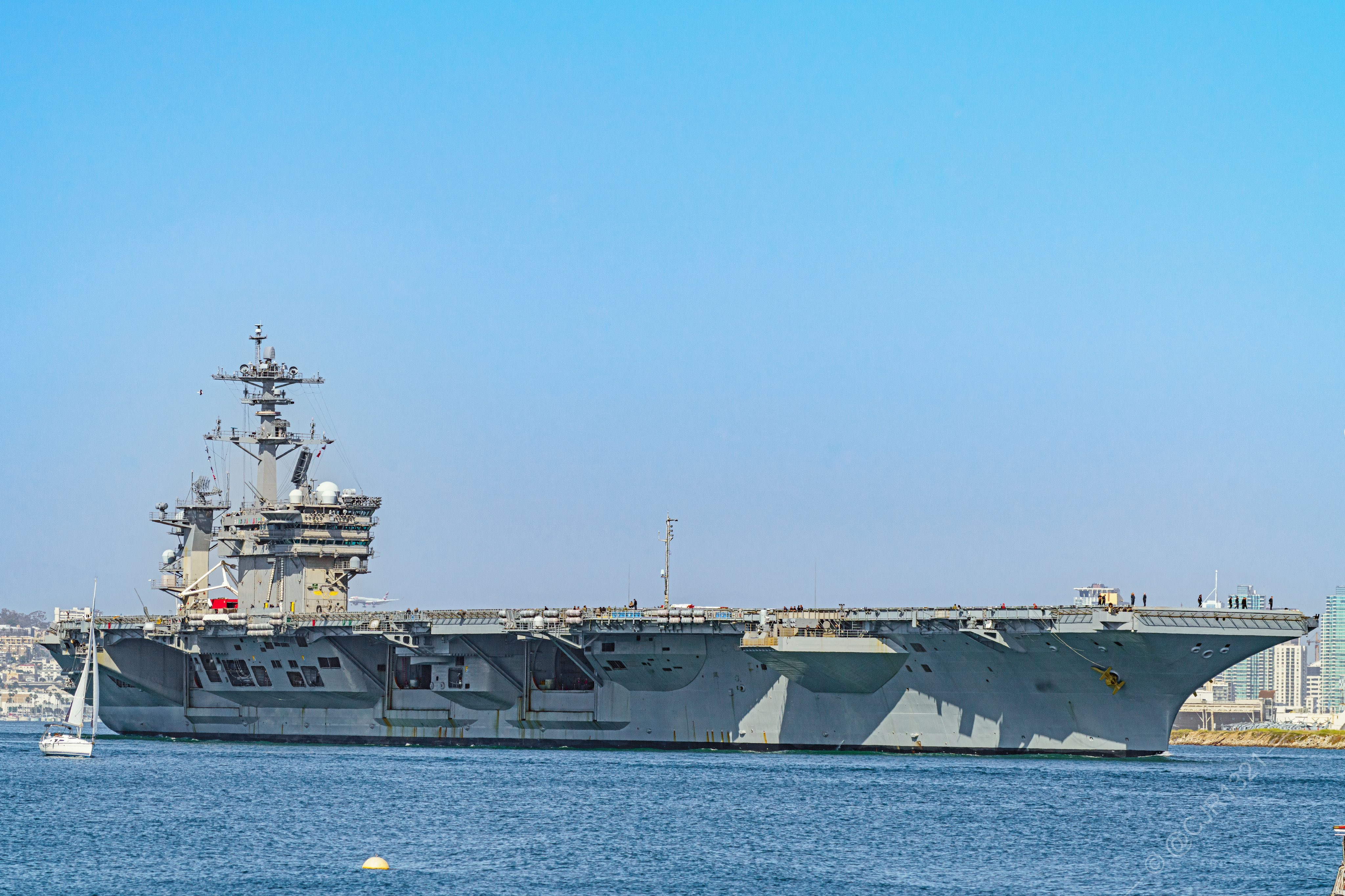 WarshipCam on Twitter: "USS Theodore Roosevelt (CVN 71) Nimitz-class aircraft carrier leaving ...