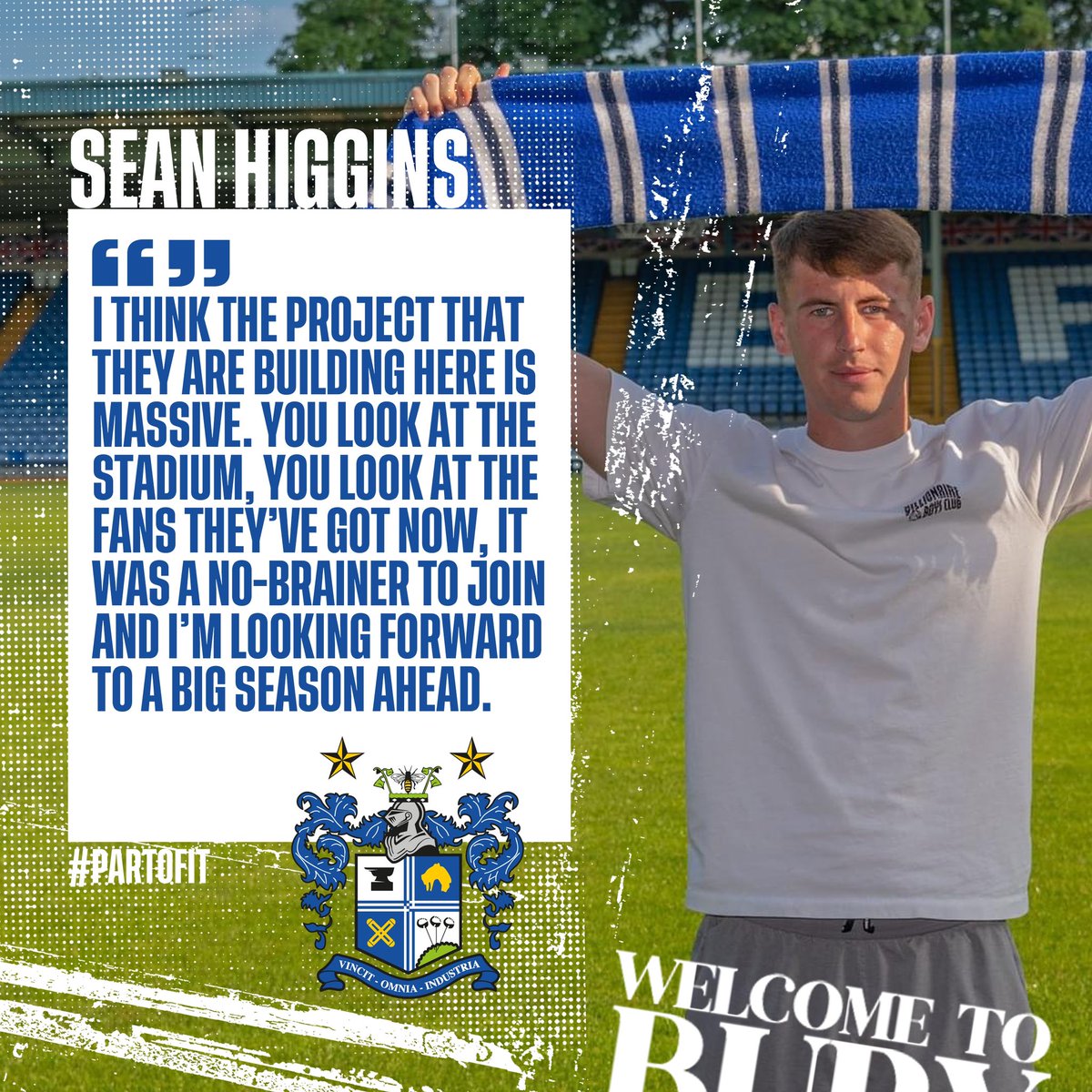 Bury Football Club on Twitter: "⚪️🔵 To be a Shaker… Sean Higgins | Jimmy Moore | Benito Lowe # ...