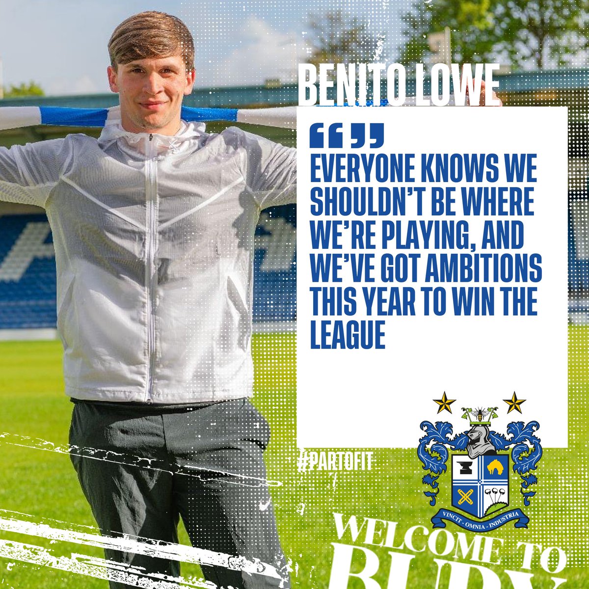 Bury Football Club on Twitter: "⚪️🔵 To be a Shaker… Sean Higgins | Jimmy Moore | Benito Lowe # ...