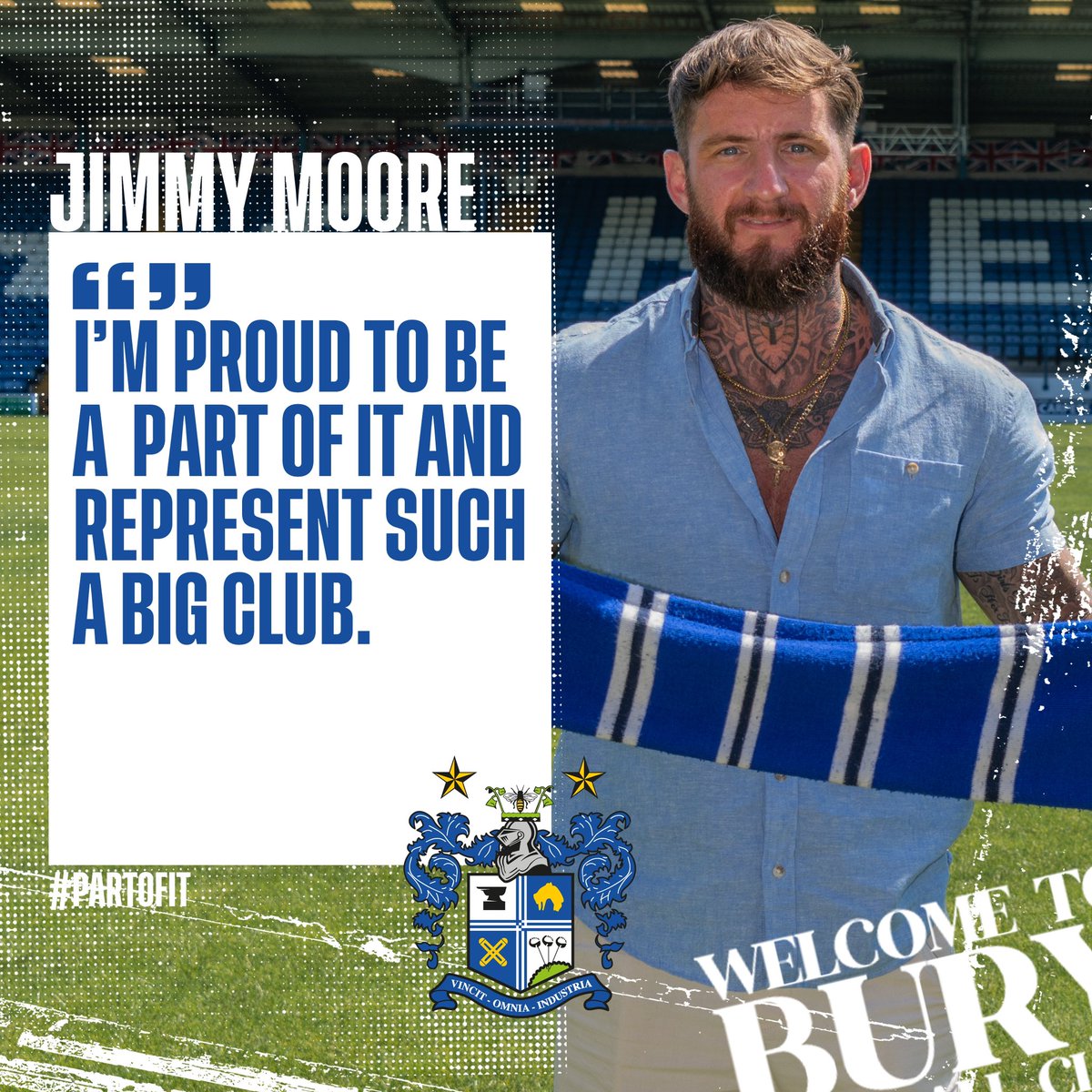 Bury Football Club on Twitter: "⚪️🔵 To be a Shaker… Sean Higgins | Jimmy Moore | Benito Lowe # ...