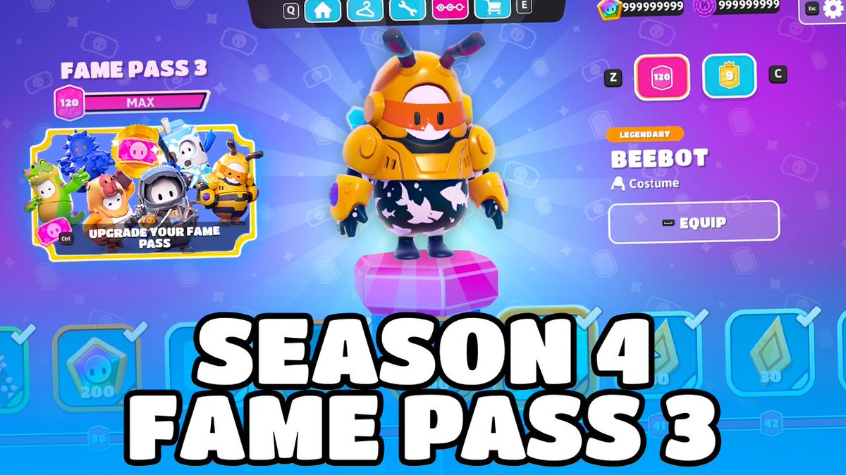 🎮 Bean Bot // Fall Guys News on Twitter: "Leaked Season 4 - Fame Pass 3 in-game! 🎮 https://youtu ...