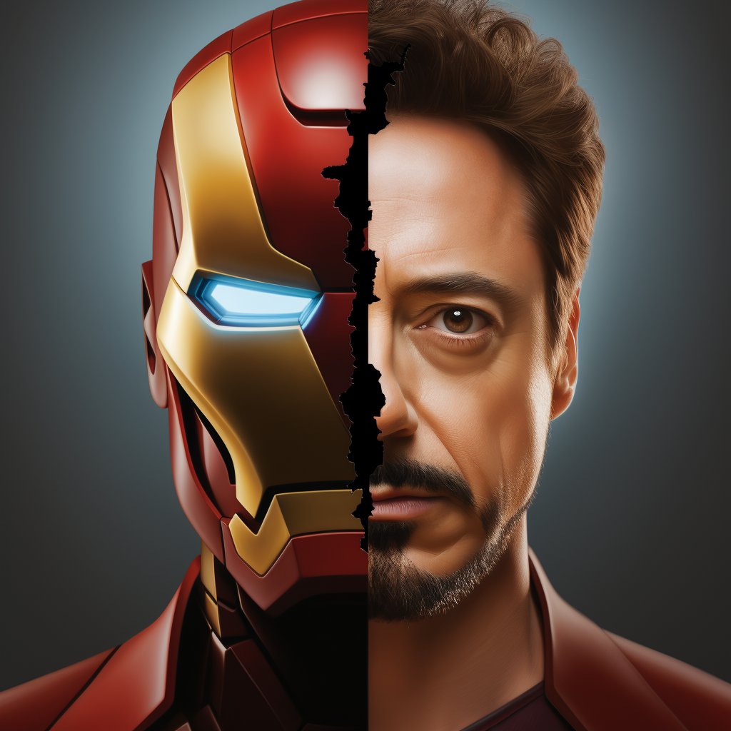 Process for Split Portraits - v5.2 Unmasked Superheroes Another fun ...