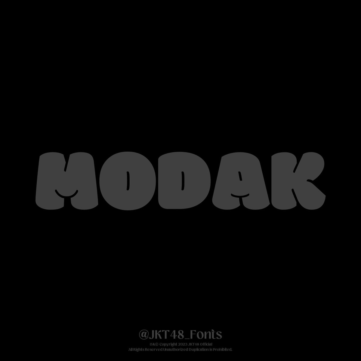 JKT48 Fonts on Twitter: "ERIGO X JKT48 | Fonts Hitam [ Shani ] 🔗 Modak : https://bit.ly/modak ...