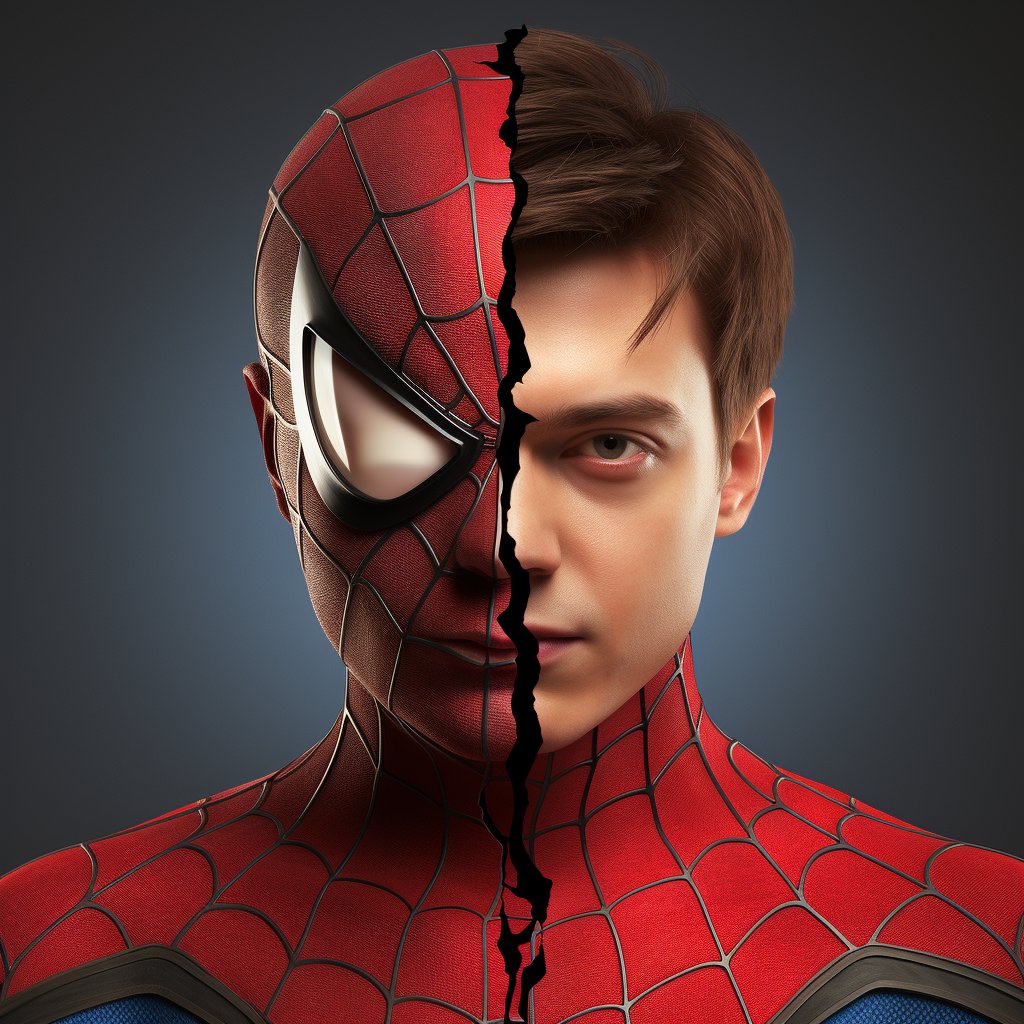 Process for Split Portraits - v5.2 Unmasked Superheroes Another fun ...