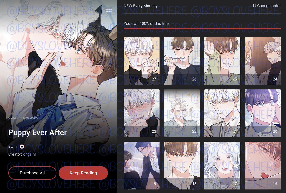 BOYS’LOVE on Twitter: "• Title : Puppy Ever After • Link : https://lezhinus.com/en/comic ...