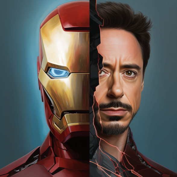 Process for Split Portraits - v5.2 Unmasked Superheroes Another fun ...