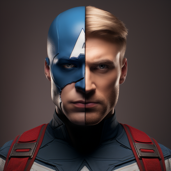 Process for Split Portraits - v5.2 Unmasked Superheroes Another fun ...
