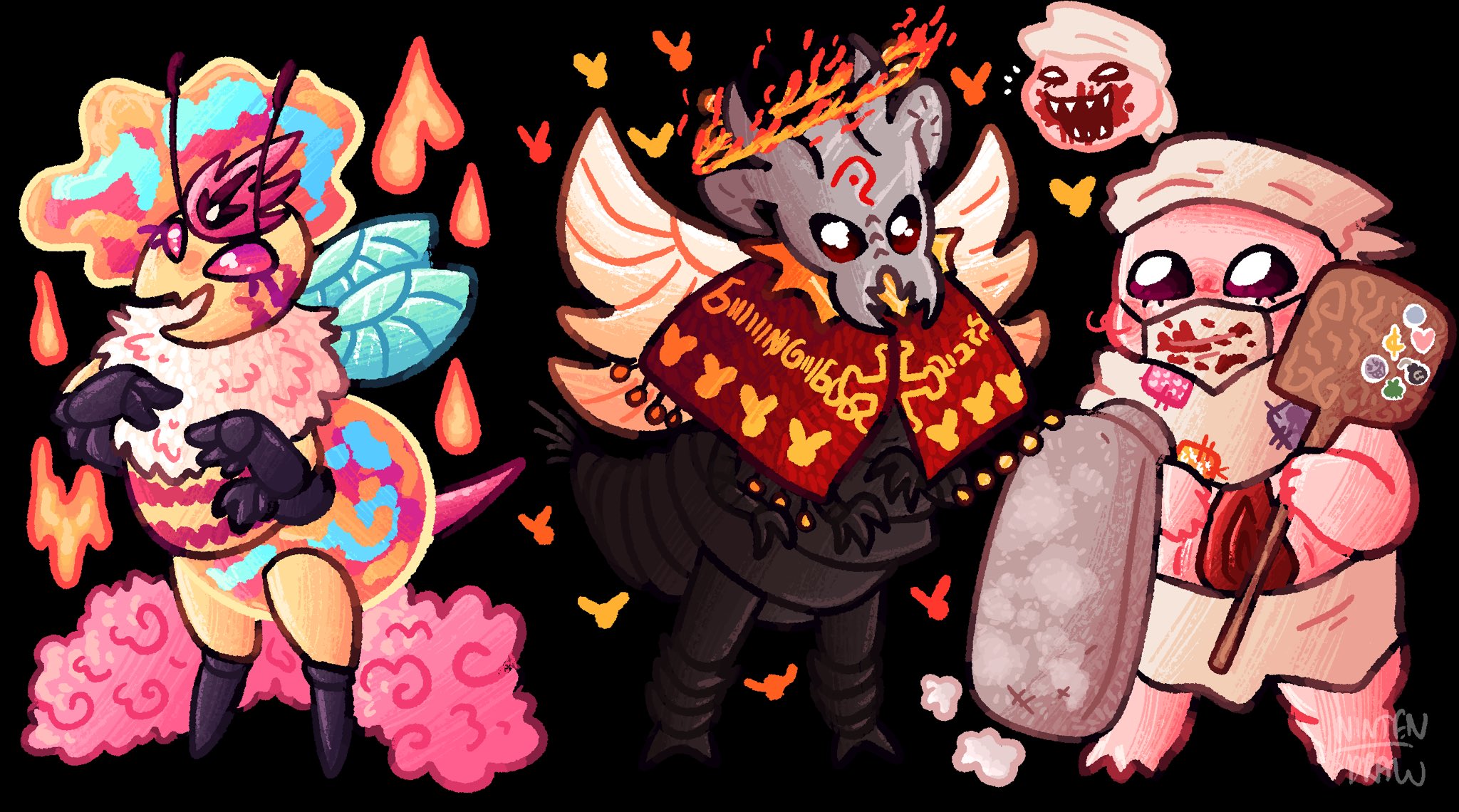 Ninten_Draw 🇦🇲🏳️‍⚧️ on Twitter: "Redesigned the helluva boss gluttony/beelzebub bc I didn’t like ...