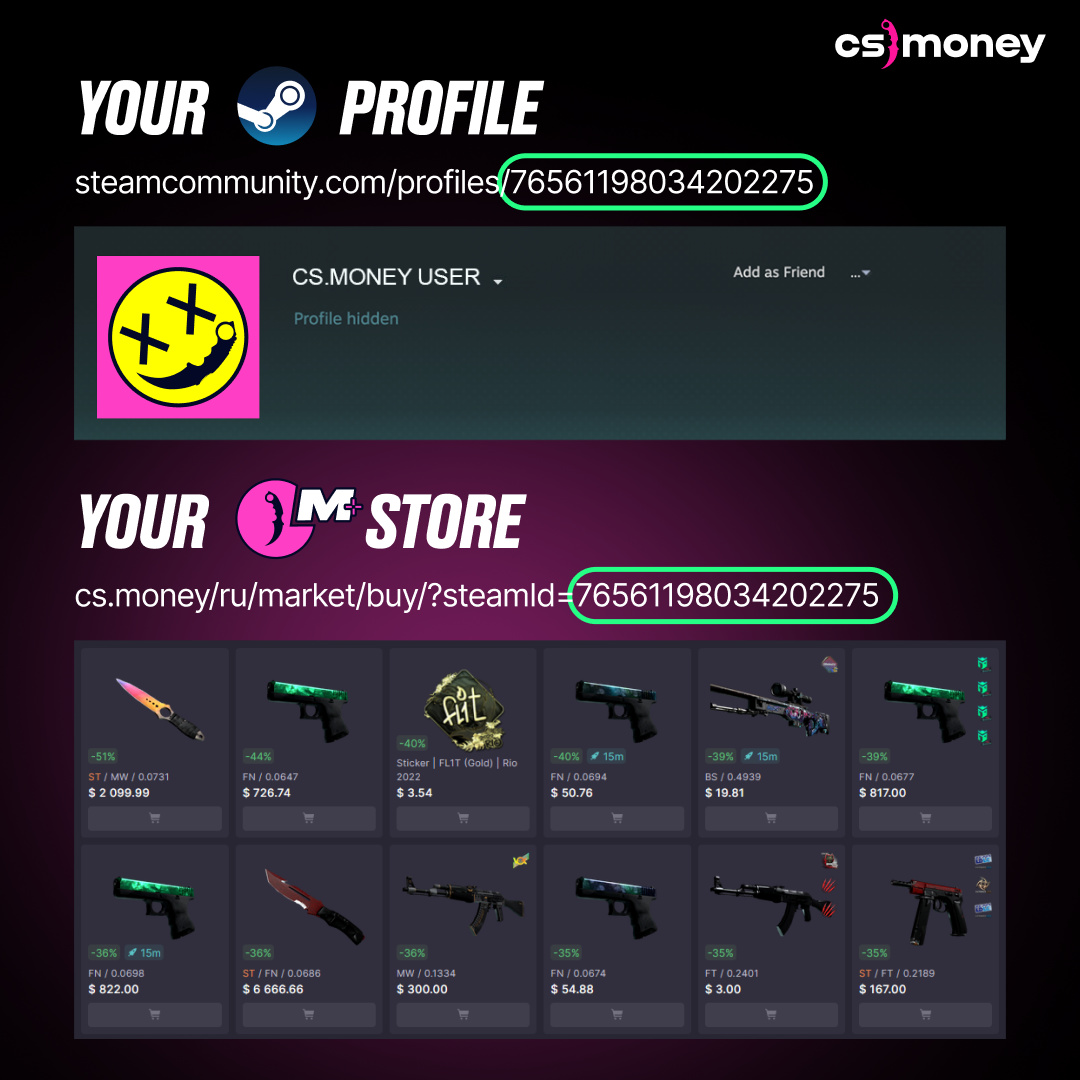 CS.MONEY on Twitter: "A new feature of CSMONEY Market - now you can share a link to your "store ...