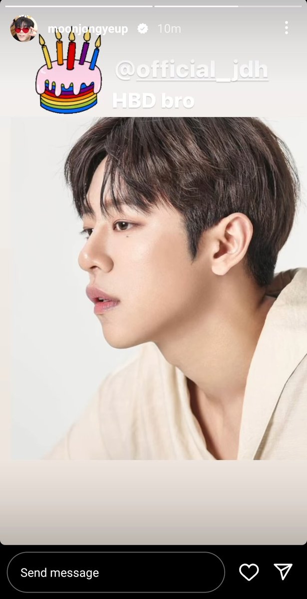 Moon Jongup News on Twitter: "[230628] Jongup Instagram Story Update @.official_jdh HBD bro"
