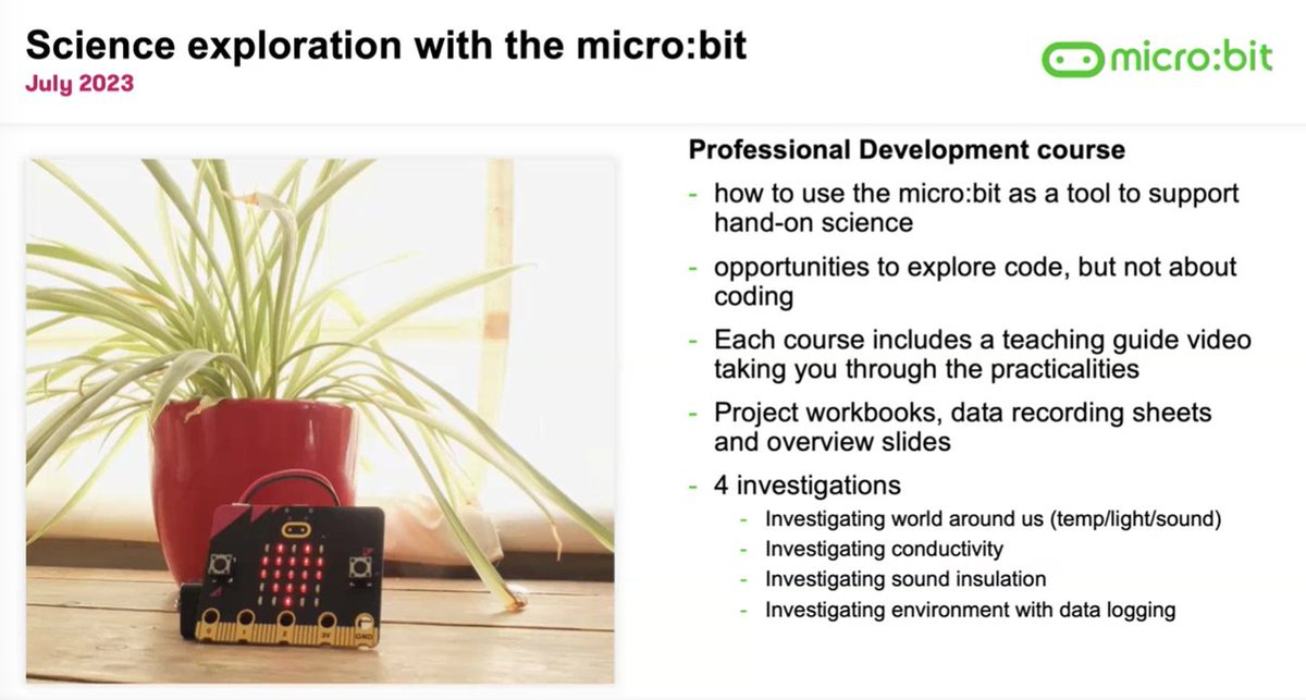Micro:bit Educational Foundation on Twitter: "RT @PeterMarshman: Great to hear about the Science ...