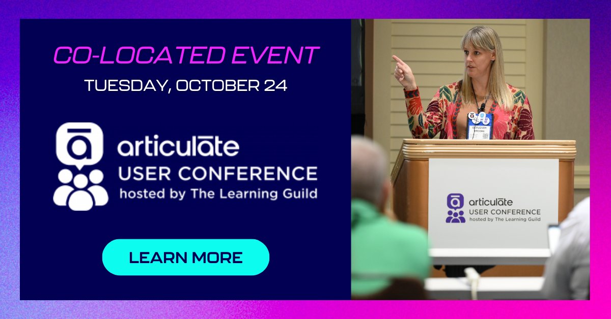 DevLearn on Twitter: "The @Articulate User Conference returns to Las Vegas as a co-located event ...