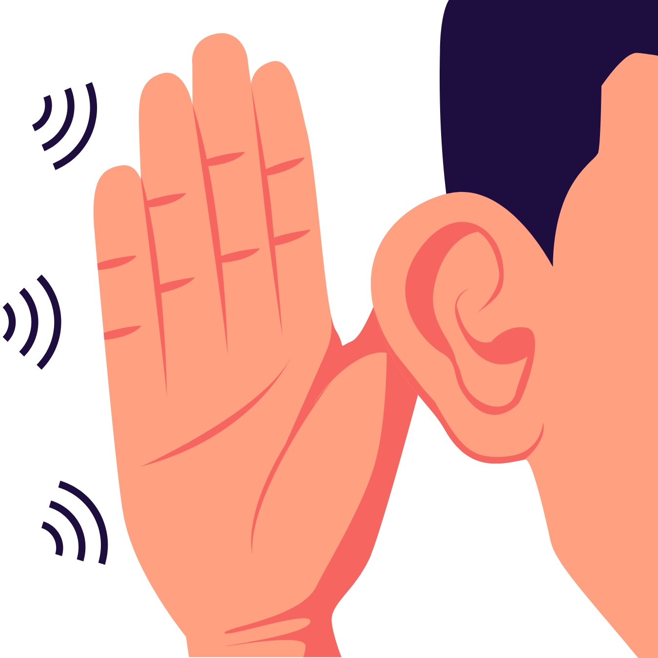 Cartoon Listening Ear