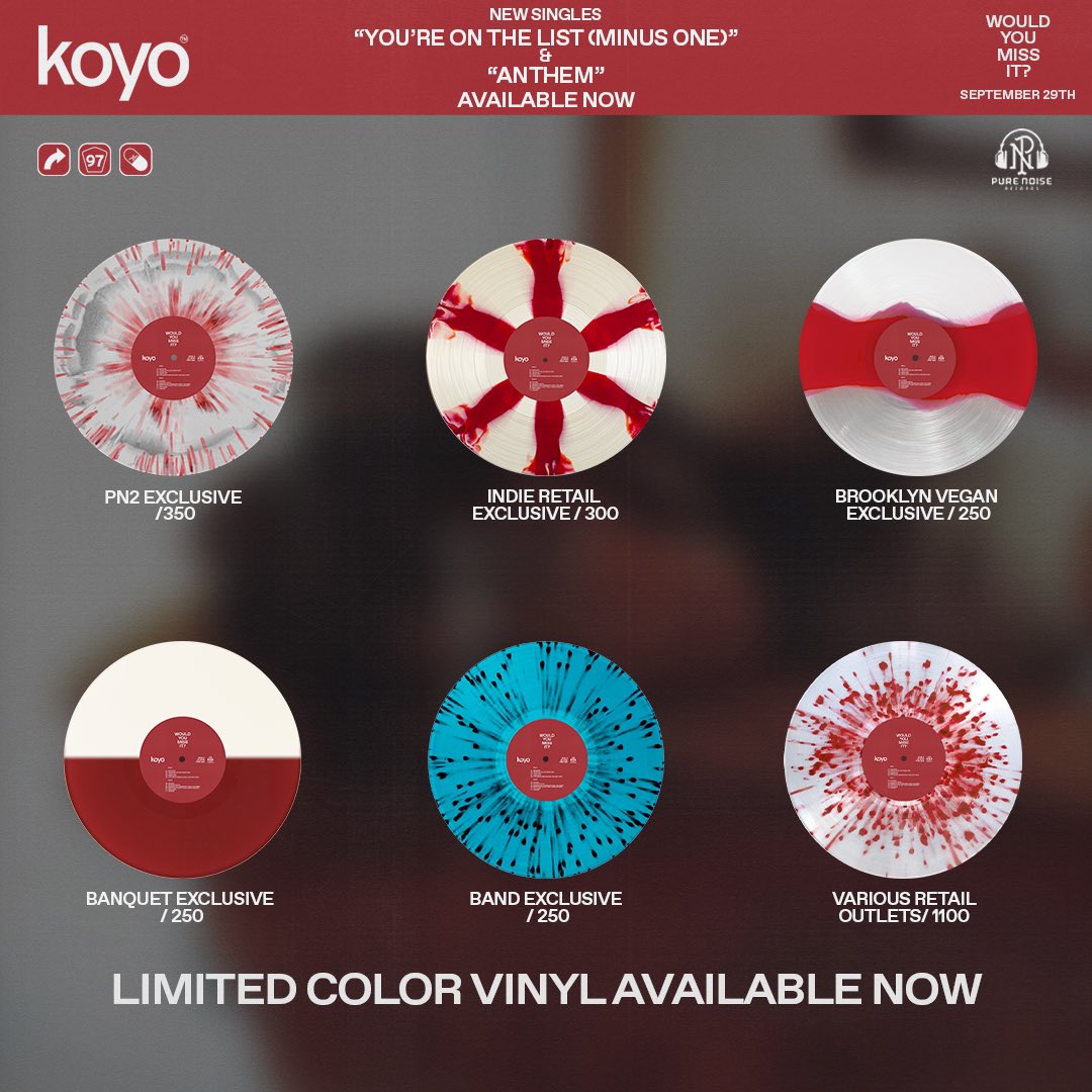 koyo on Twitter: "Our debut LP “Would You Miss It?” drops September 29th. Singles “You’re On The ...