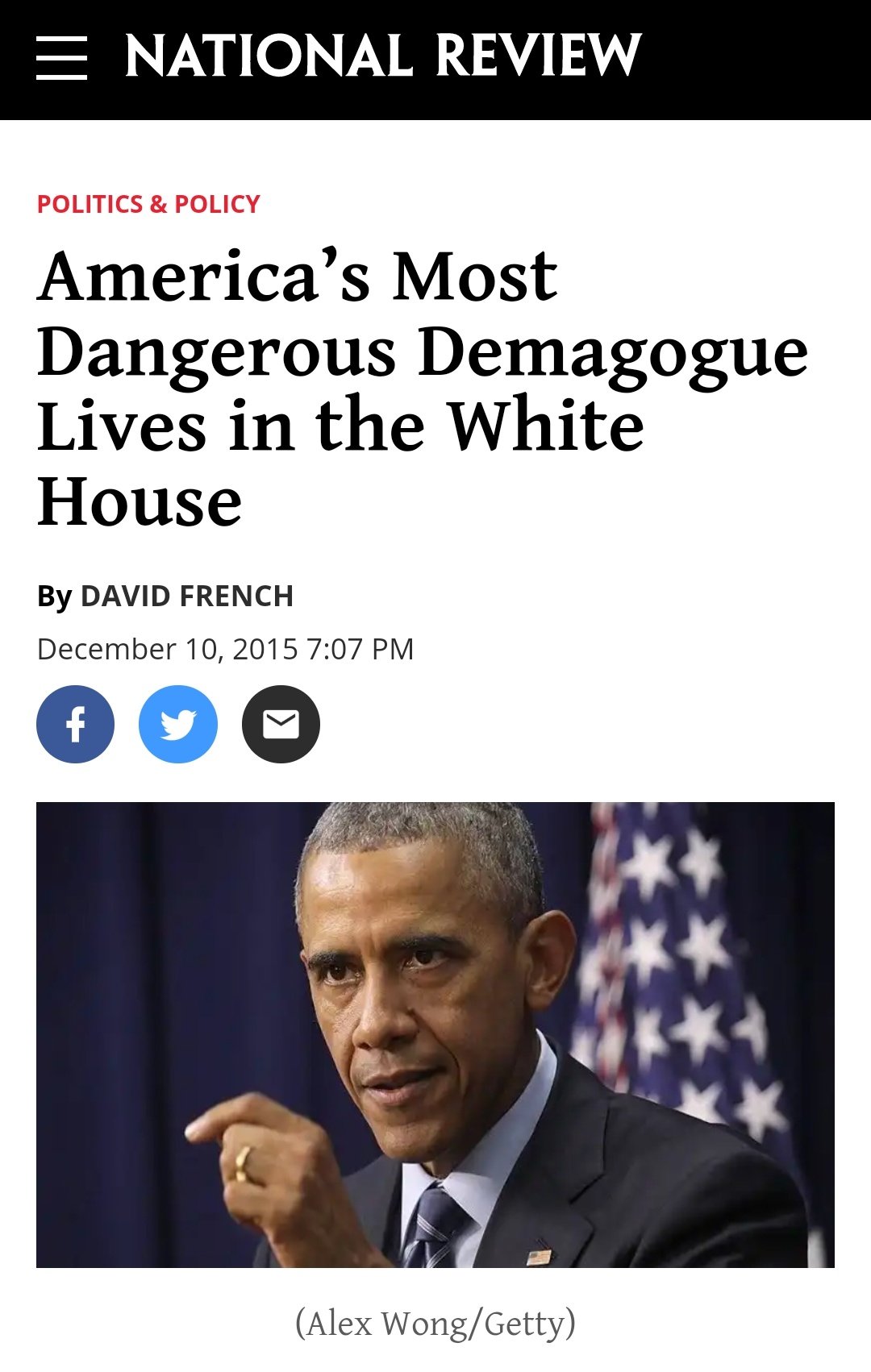 Demagogue Obama