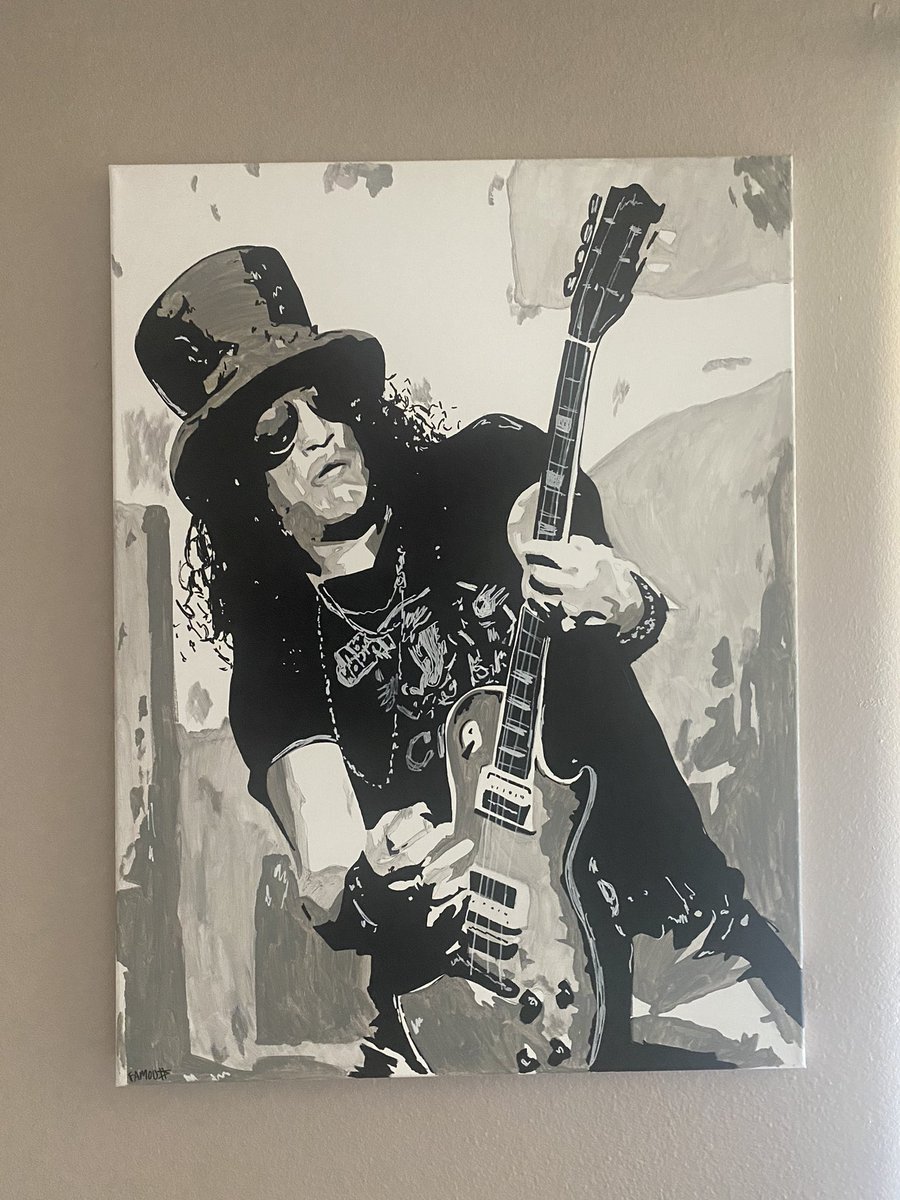 John Famous Art on Twitter: "Slash from Guns an Roses 30x40 inch acrylic painting by # ...