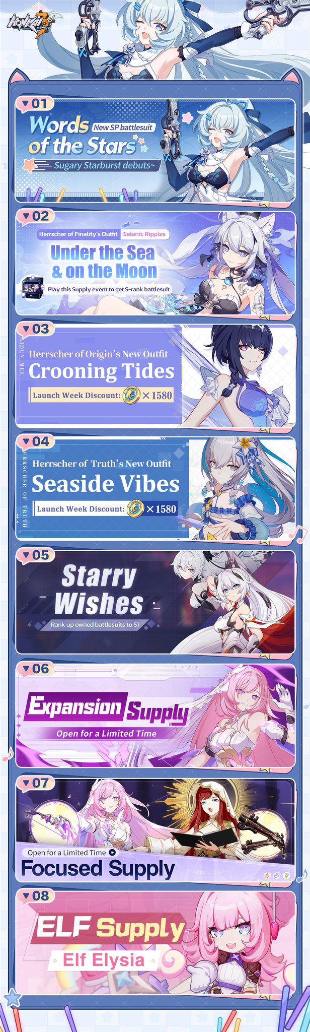 Honkai Impact 3rd on Twitter: "☆☆ Weekly Event Update ☆☆ SP Battlesuit Supply | Sugary Starburst ...