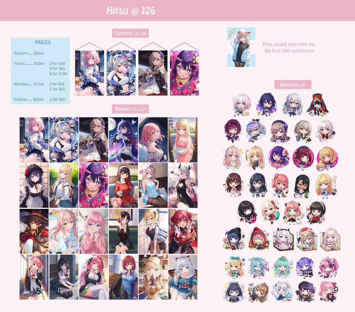 Hitsu @AX J26 on Twitter: "Catalogue for AX! There will be a signed mini print for the first 200 ...