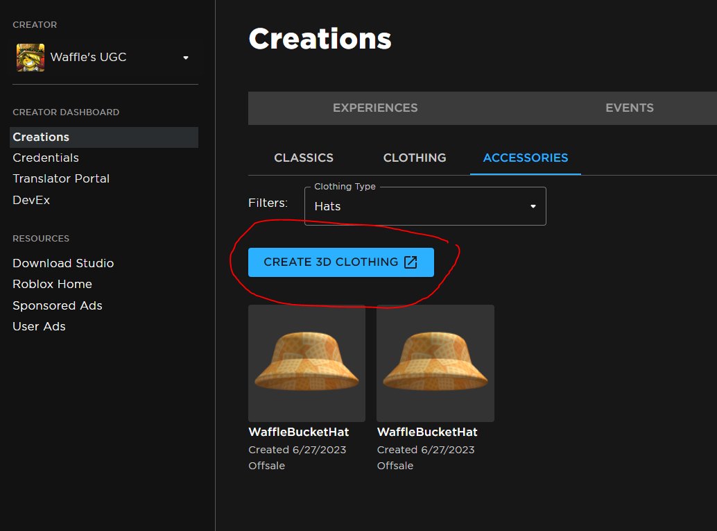 WaffleTrades on Twitter: "Apperently everyone now has access to upload ugc items under their ...