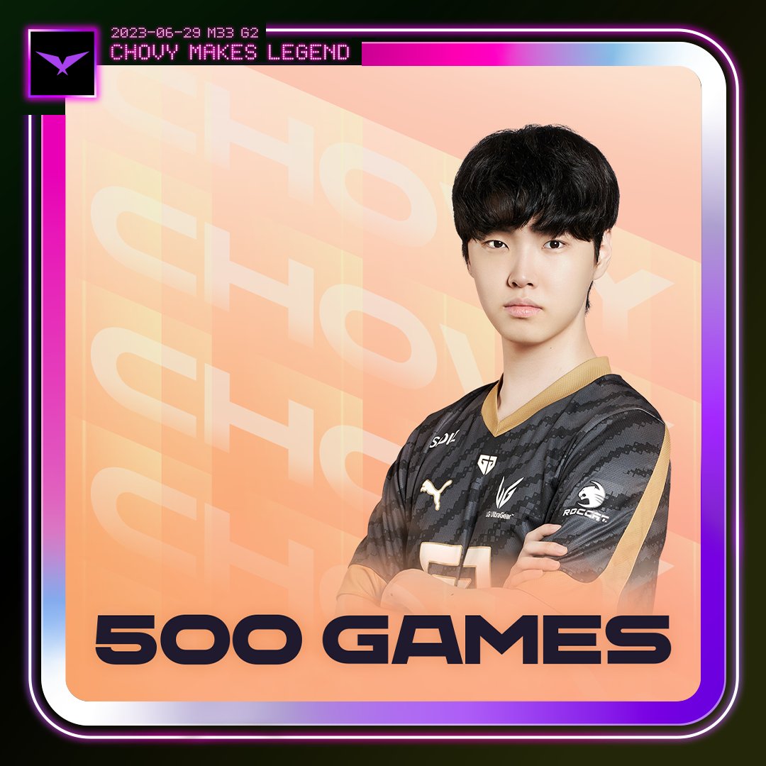 LCK on Twitter: "C500ooovy‼️‼️ Congratulations to @GenG Chovy for reaching his 500th game in the ...