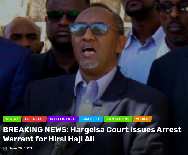 Somaliland Digital on Twitter: "#BreakingNews : #Somaliland Hargeisa Court Issues Arrest Warrant ...
