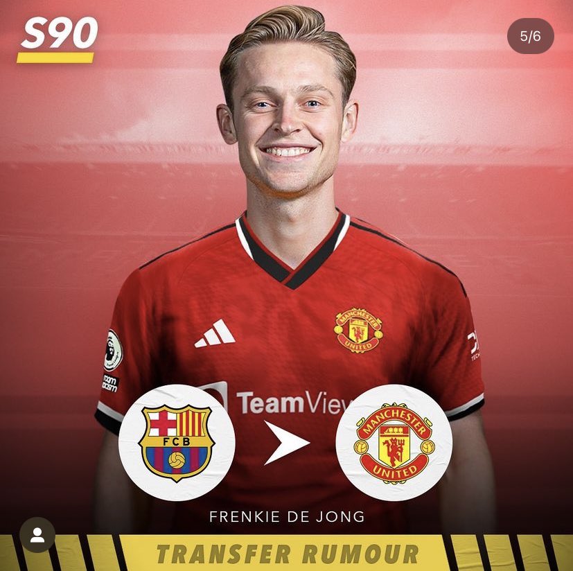 Half Virgin💦 on Twitter: "10. Frenkie De Jong to Man Utd https://t.co/ShREecP845" / Twitter