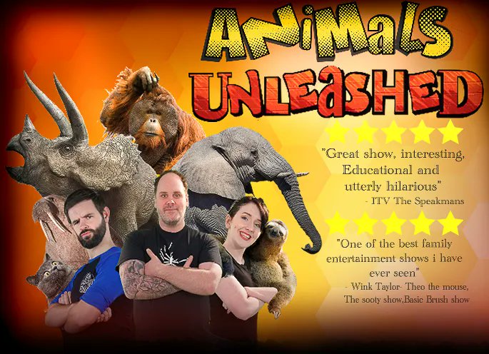 The Riverfront on Twitter: "🦖 🐘 🐒 Animals Unleashed 🦖 🐘 🐒 A show packed with animal effects ...