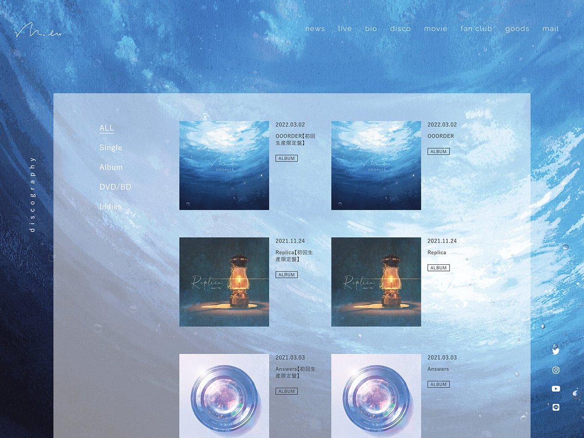 デザインのこと - Web design gallery on Twitter: "やさしいデザイン。 （やさしい背景です） mol-74 official website https ...