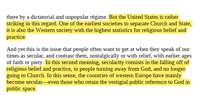 Secularity and Experience:🧵 Ref: Taylor, A Secular Age 📚 Secularity, as ...