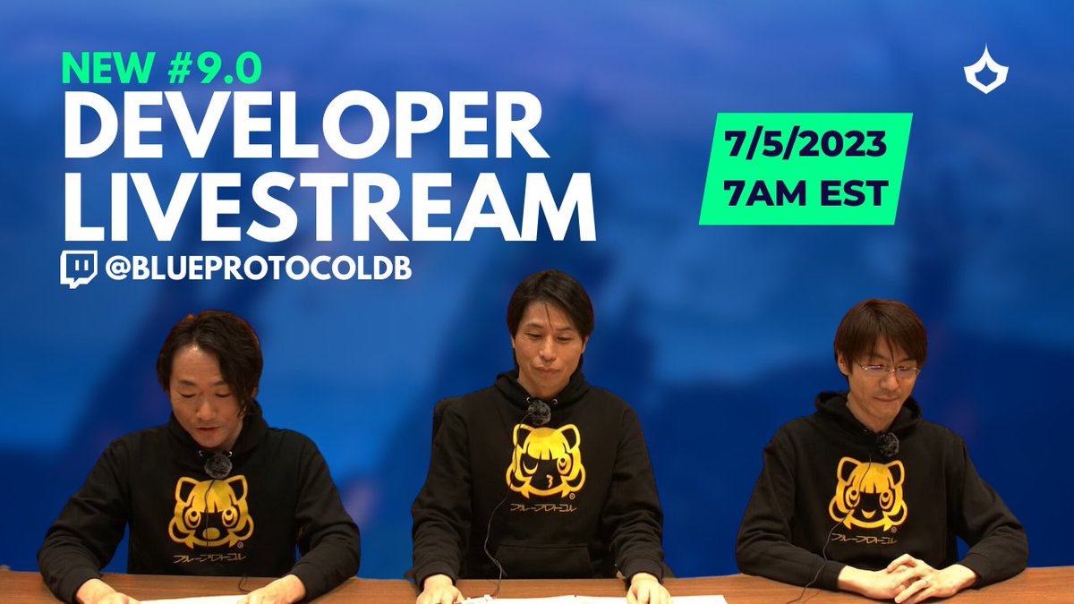 The BLUE PROTOCOL Database on Twitter: "The Blue Protocol Developer Livestream #9 will be held ...