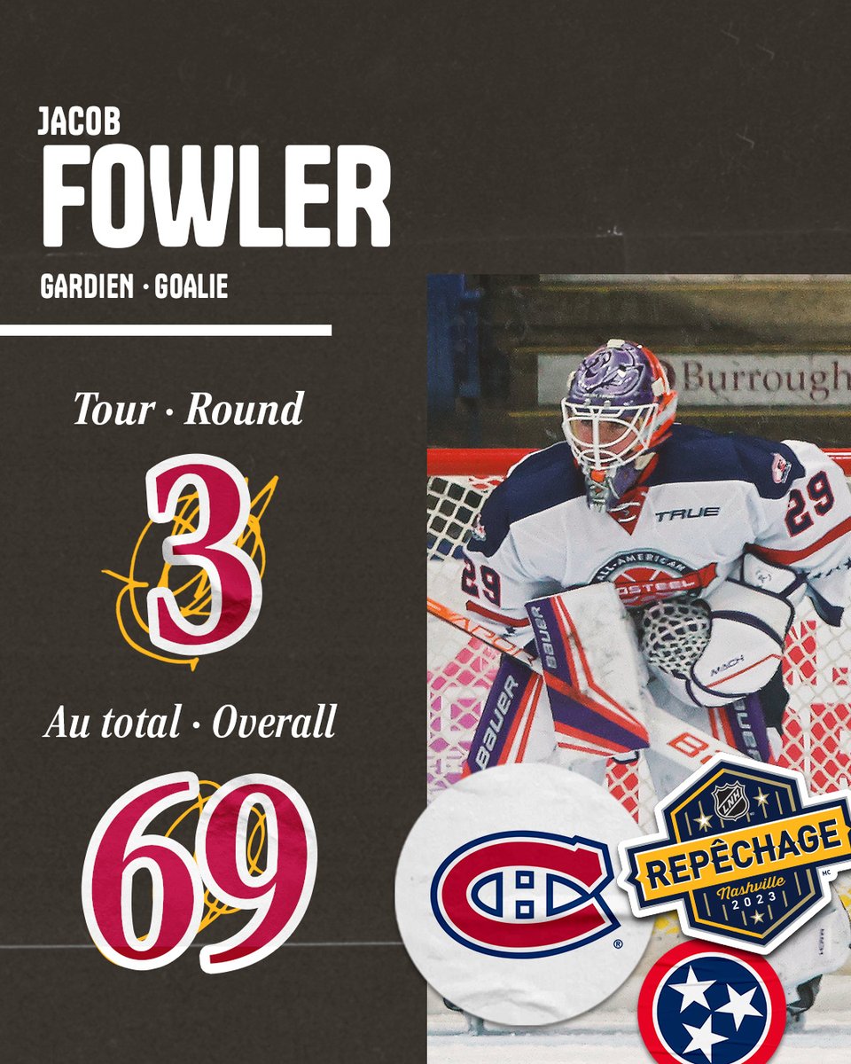 Canadiens Montréal on Twitter: "Avec le 69e choix au total, les Canadiens sélectionnent le ...