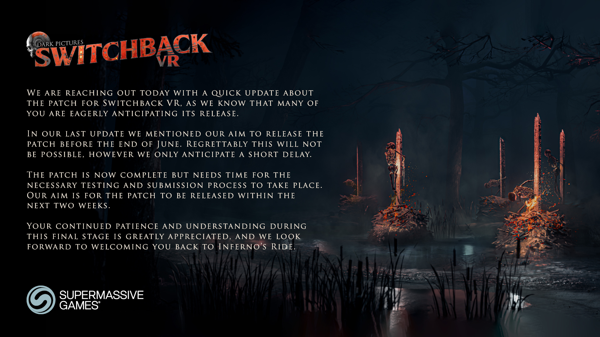 Supermassive Games on Twitter: "A quick update about the upcoming Switchback VR Patch. https://t ...