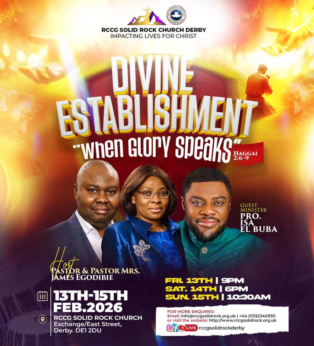 Divine Establishment: When Glory Speaks February 13–15th 2026 RCCG ...