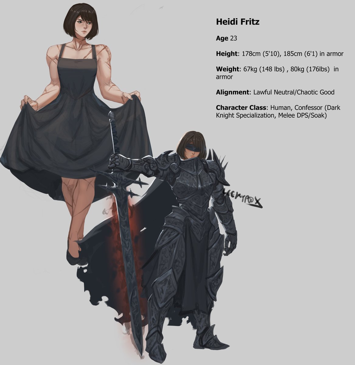 OC Sketch, another one of Ailis' possible traveling companions, Heidi ...
