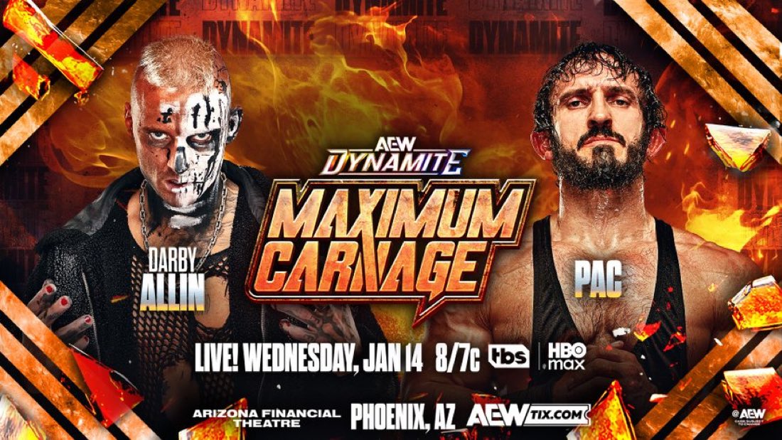 [1/14/26] AEW Dynamite Maximum Carnage: MJF/Bandido, PAC/Darby, 4-Way ...