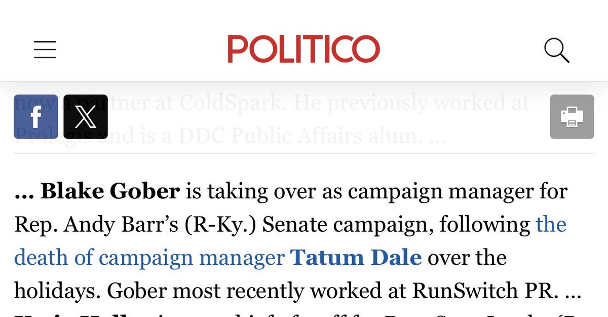 Some personal news. Excited to join the @barrforsenate team! Let’s get ...