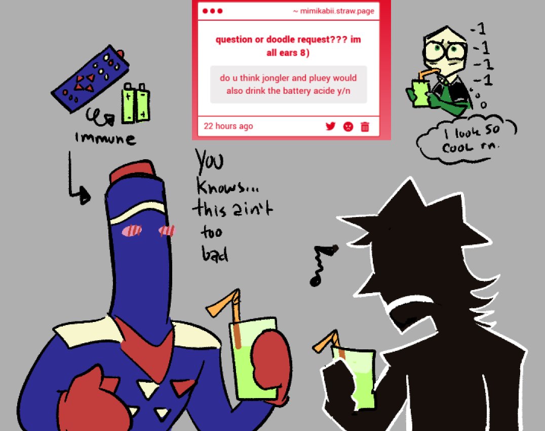 「i think pluey and jongler would also try the Battery Acid Ju」Shay 🧑‍🎨🌠 ...