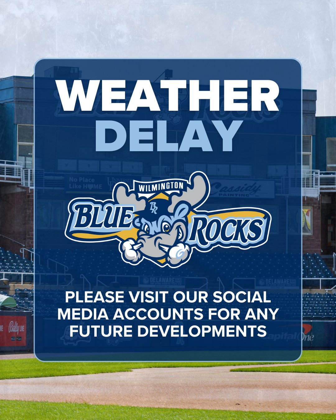 Wilmington Blue Rocks Logo New Era 59Fifty Wilmington Blue Rocks 25th