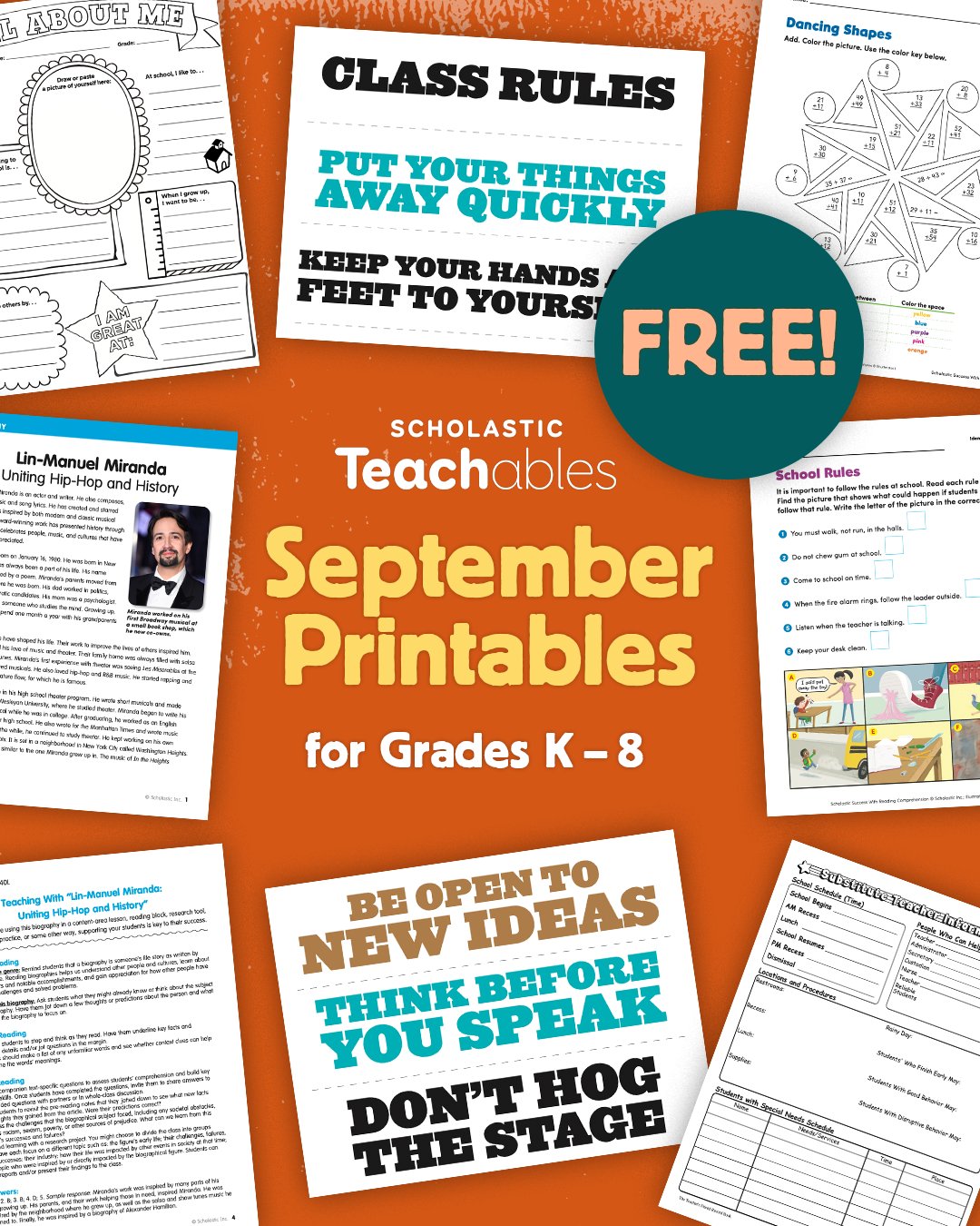 Scholastic Printables