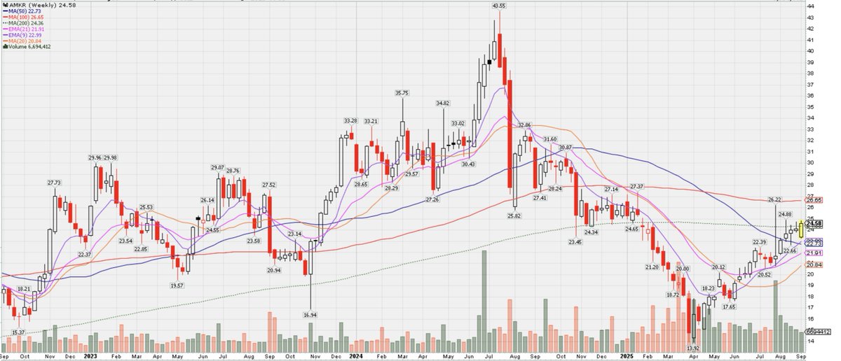 Amkor $AMKR hitting new 52-week highs today The $30 calls that I ...